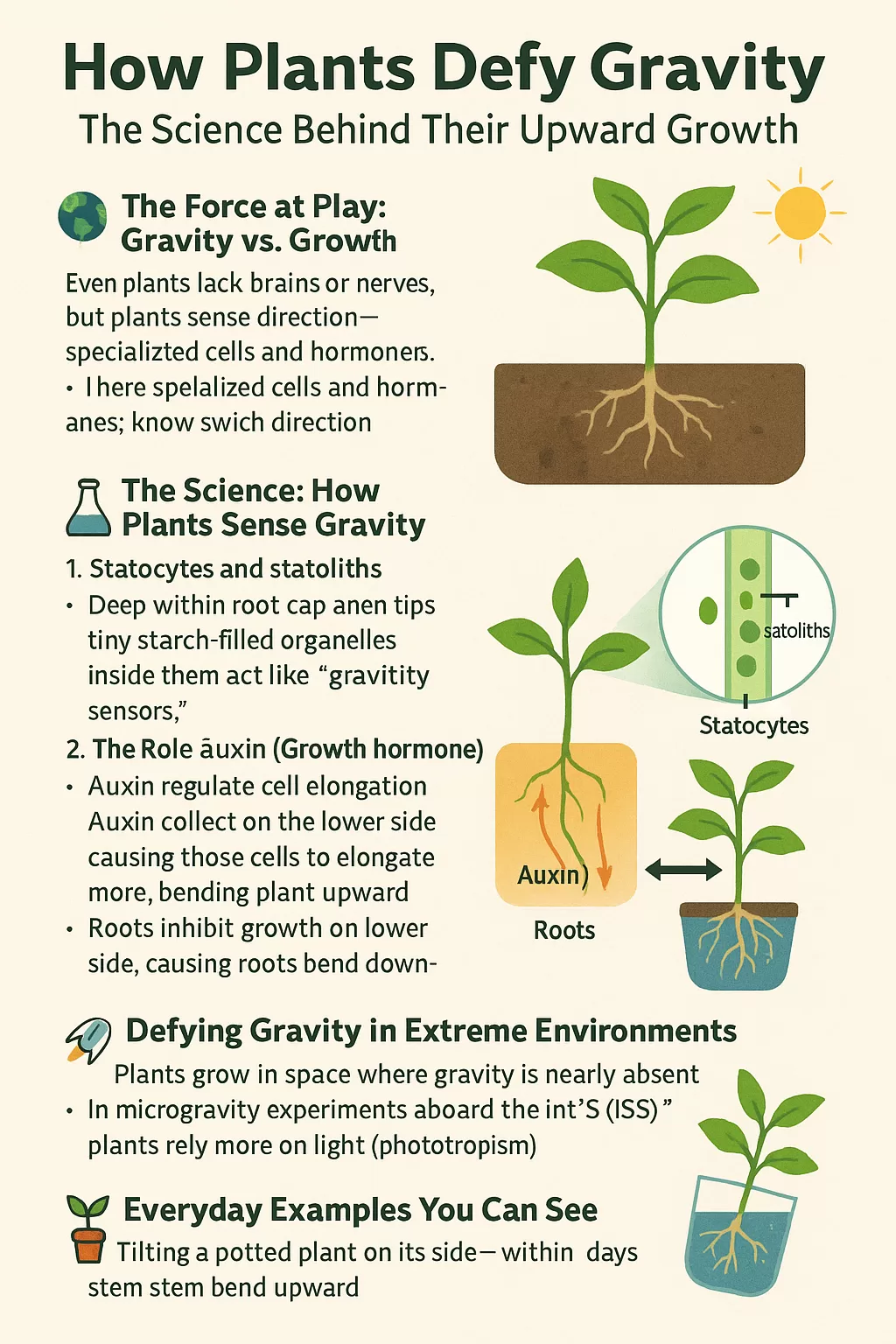 🌱 How Plants Defy Gravity: The Science Behind Their Upward Growth ...